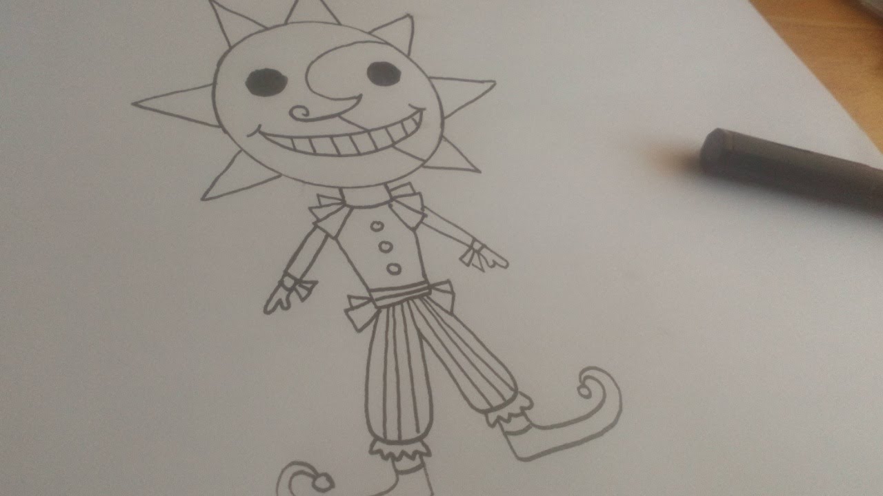 How to Draw Five Nights at Freddy's: Security Breach - Sun & Moon Boss ...