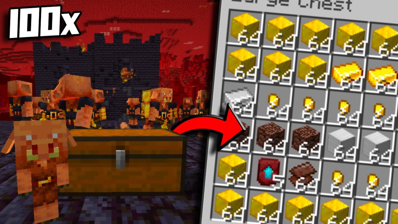 Robé Las 100 MEJORES BASTIONES en Minecraft Hardcore😱 - YouTube