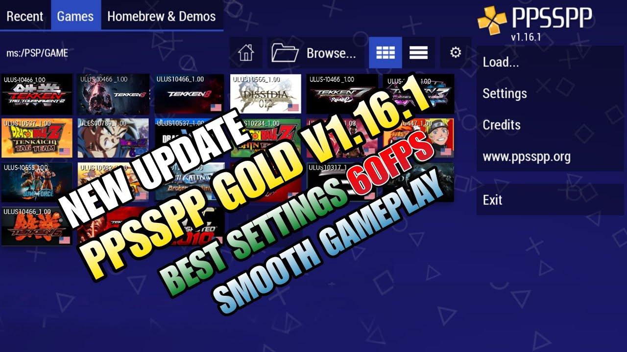 PPSSPP GOLD V1.16.1 NEW UPDATE | BEST SETTINGS 60FPS ANDROID NO LAG ...