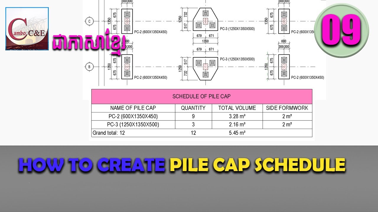 Part 9 || How to make Pile Cap Schedule, Shop Drawing By Revit. - YouTube