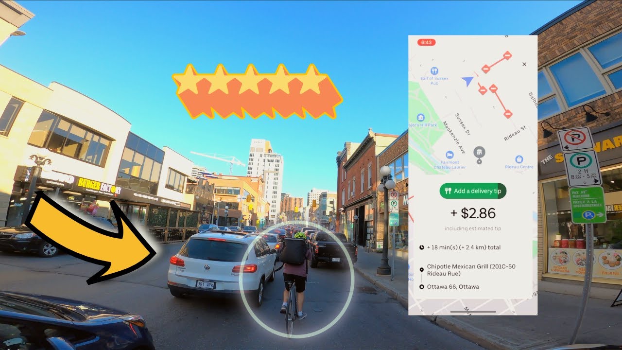 UBER EATS Bike Delivery » Busy Friday Night - YouTube