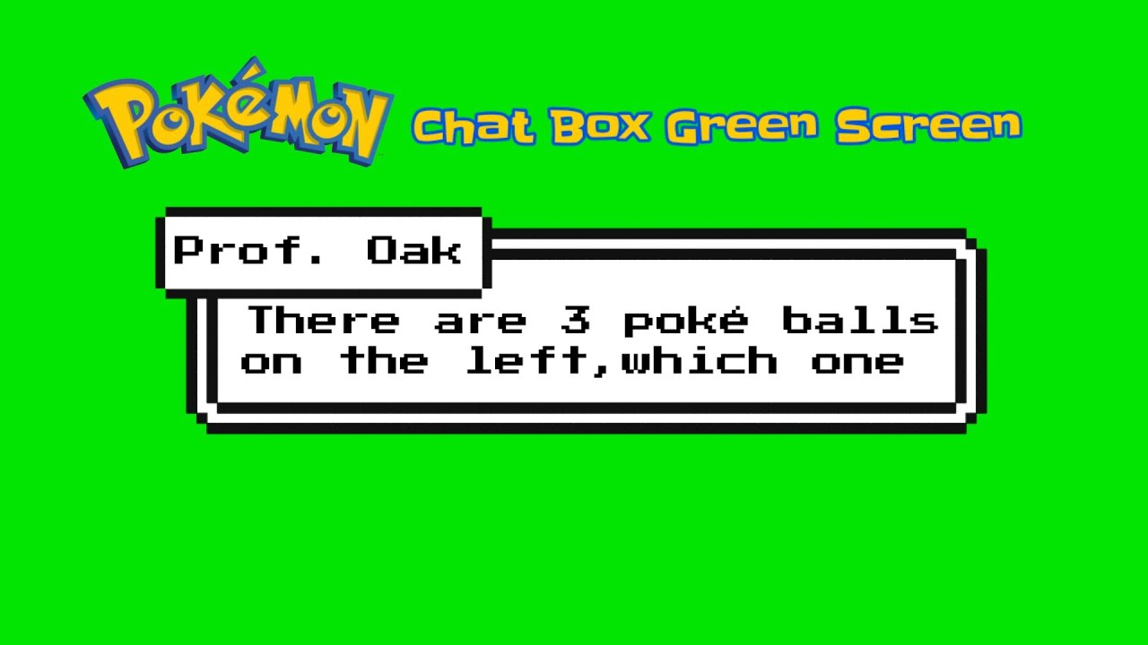 Pokemon Chatbox like Red, Blue, Green and Yellow Version1080p 60fps ...