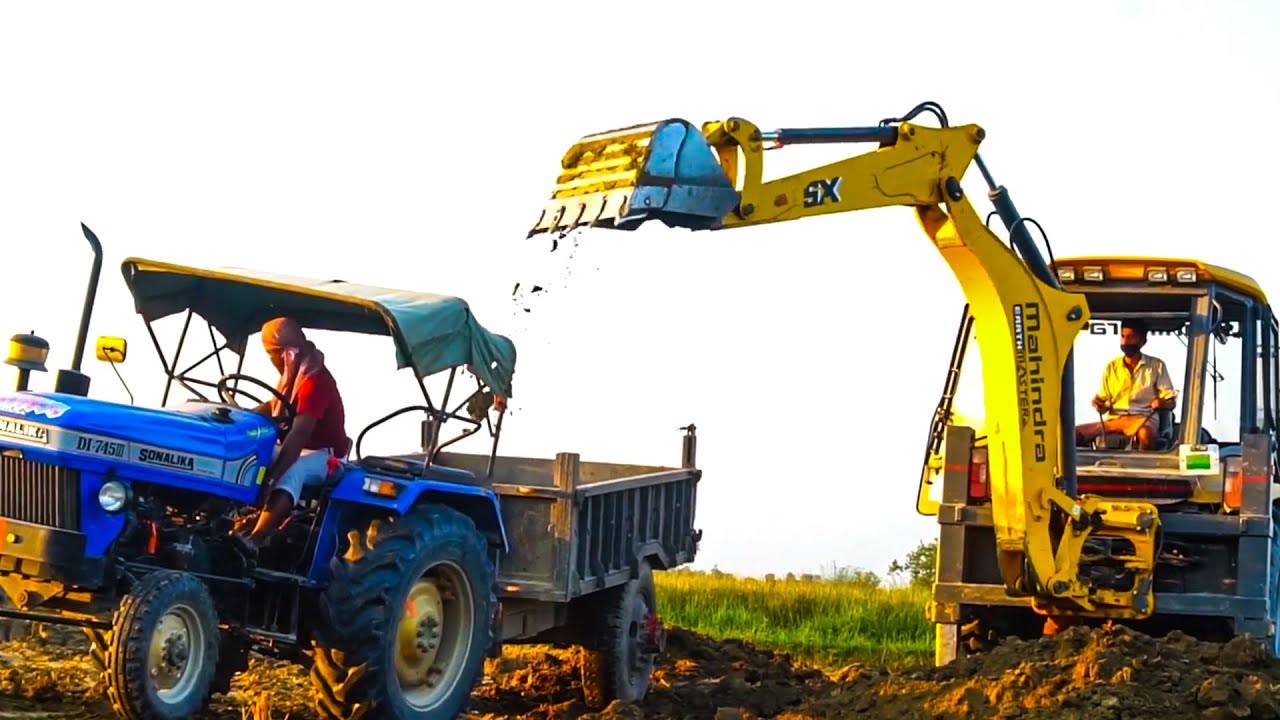 Wow Amazing Mahindra Earthmaster Backhoe Loader SX LoadingMud on ...