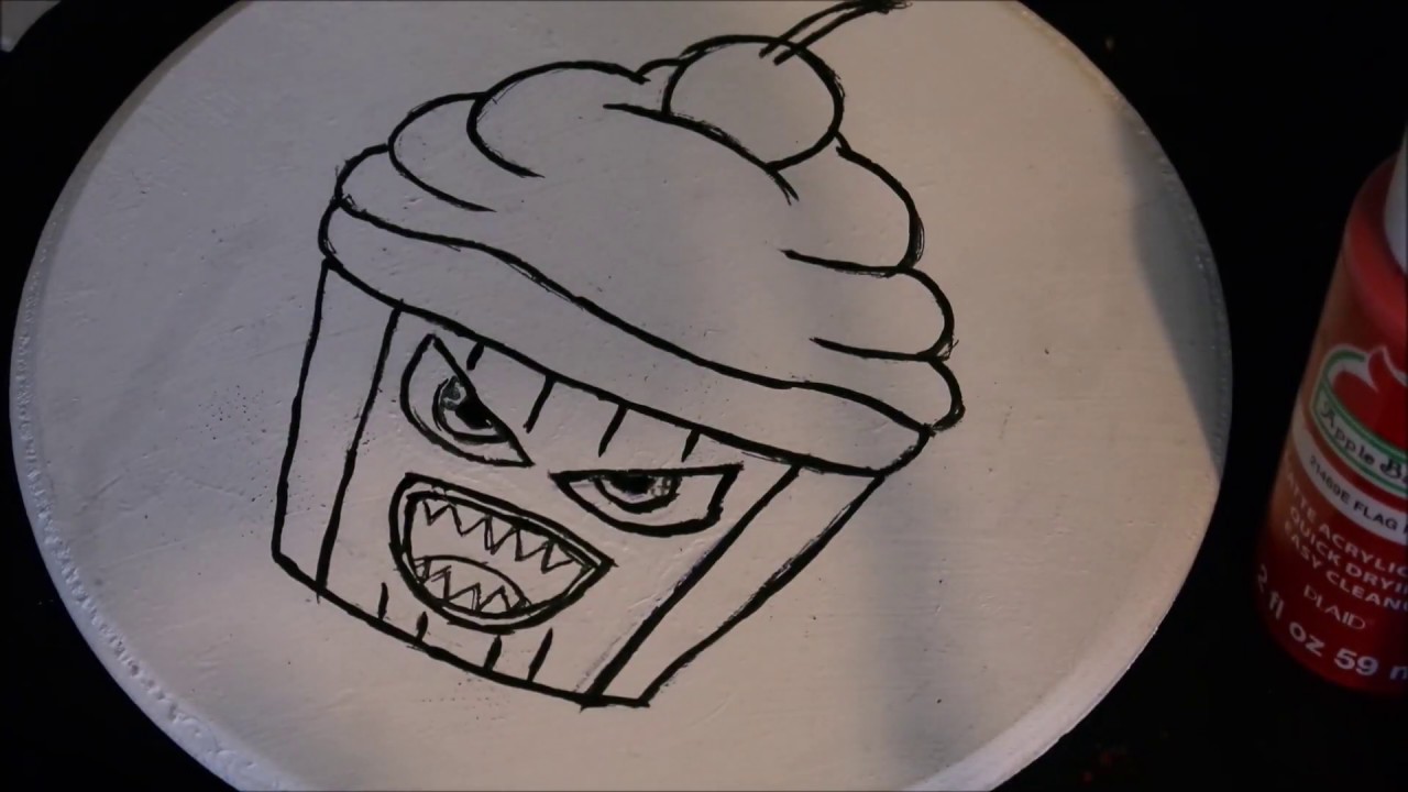 "Evil" Cupcake Speedpainting - YouTube