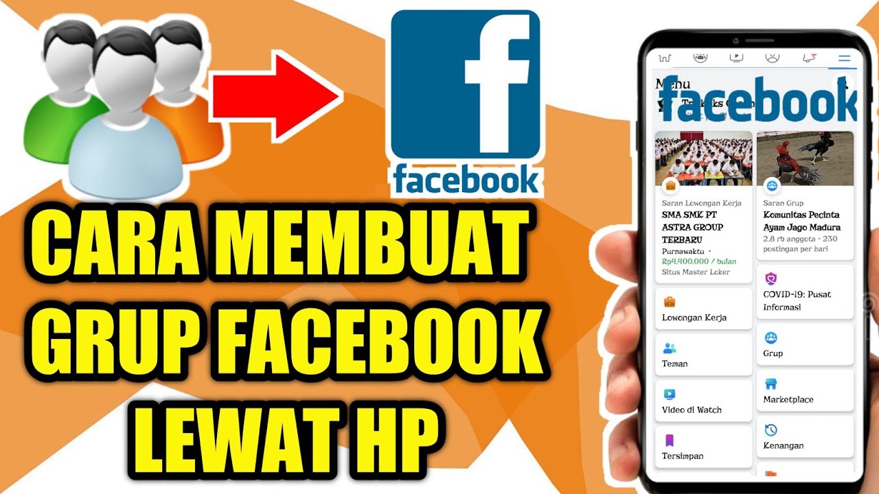 Cara membuat Grub fb atau facebook di hp - YouTube