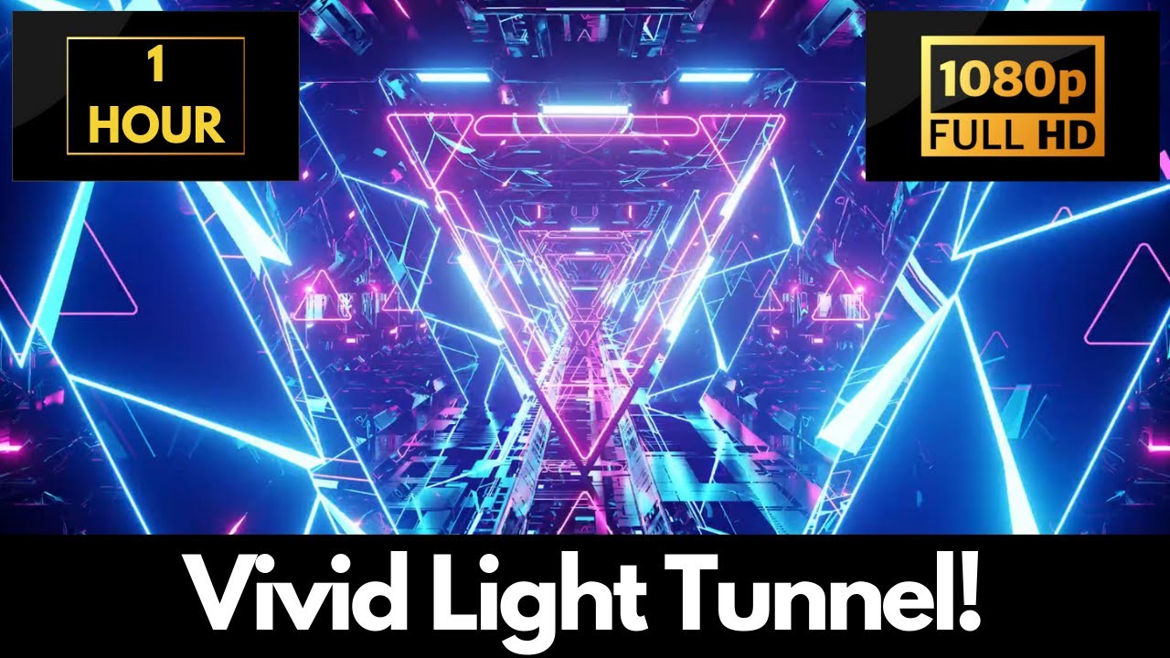 Vivid Sci Fi Light Tunnel Screensaver – 1 HOUR LOOP Satisfying ...