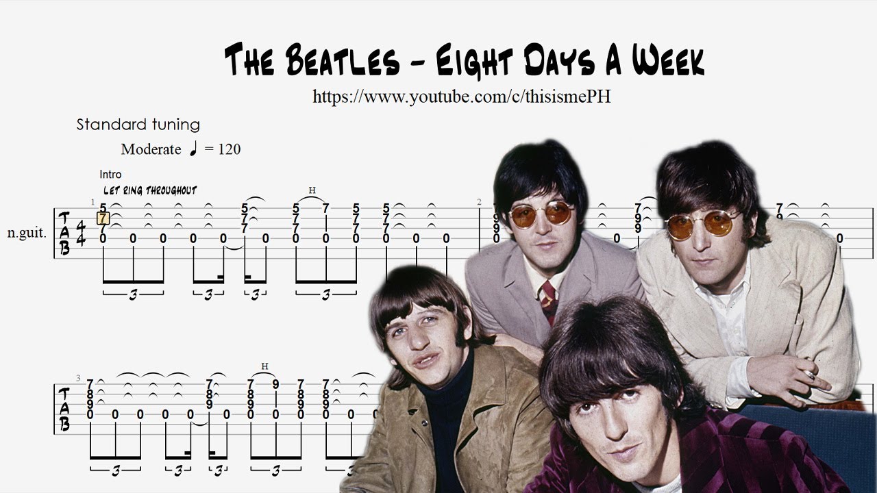 The Beatles - Eight Days A Week FREE Tabs | Guitar Pro 8 | thisisme PH ...