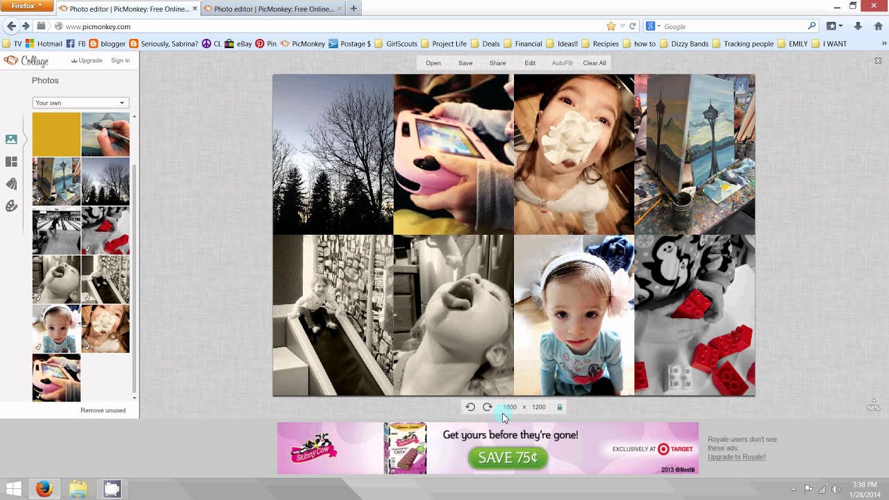 How to create a photo collage for Project Life layout (PicMonkey ...