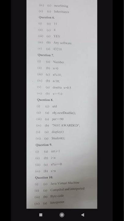 Computer Applications Answer Key for class 10 icse Dec.8 - YouTube