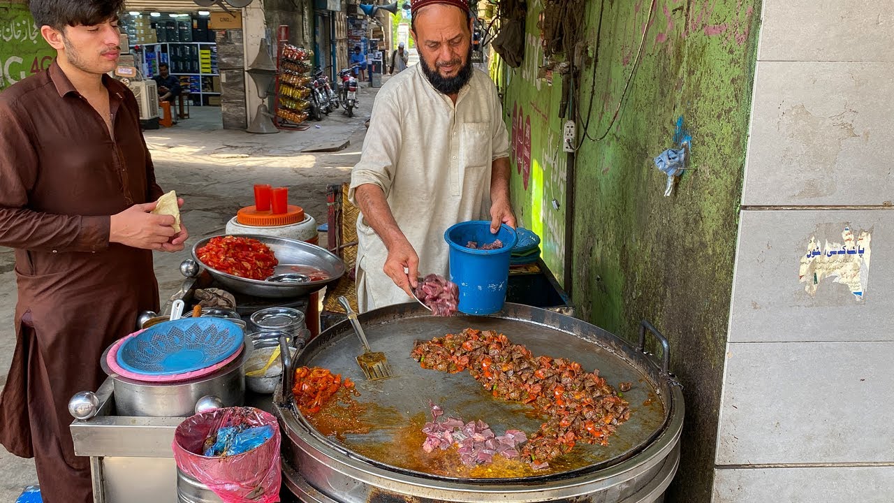 Tawa Fry Kaleji Recipe - Street Food Peshawar | Liver Fry Recipe ...