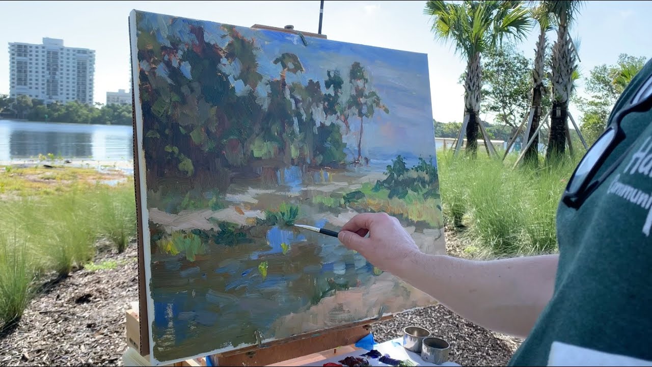 Plein Air Painting At James A. Rutherford Park in Boca Raton, Florida ...