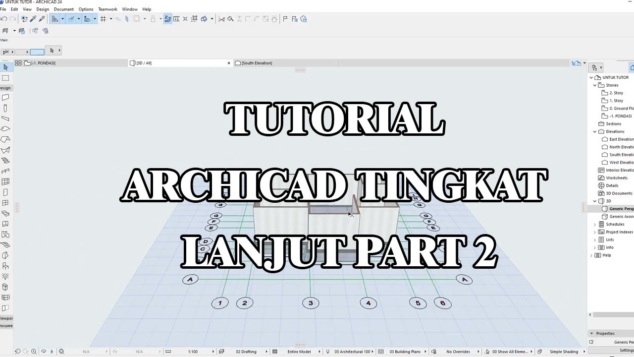 TUTORIAL ARCHICAD TINGKAT LANJUT PART 2 - YouTube