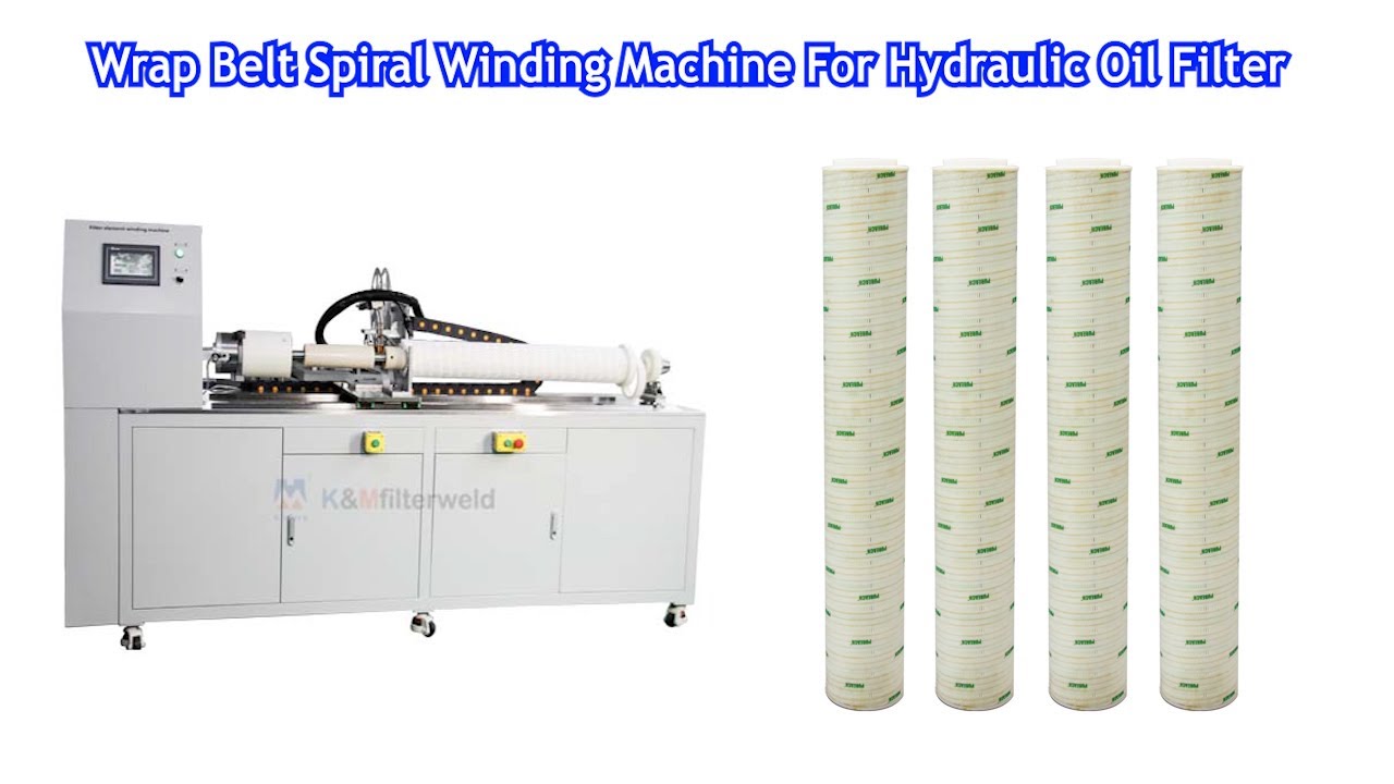 wrap Belt Spiral Winding Machine for Hydraulic Oil Filter - YouTube