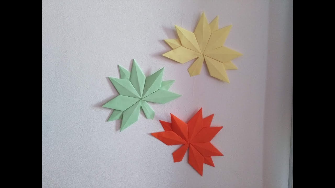 DIY Origami Crafts - Home Decor - How to Make Origami Fall Leaves ...