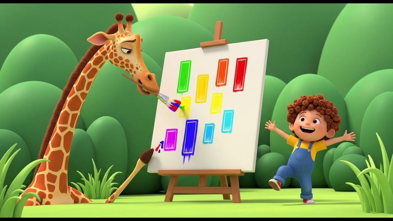 The Giraffe Who Painted Shapes | Fun and Educational Kids’ Song - YouTube