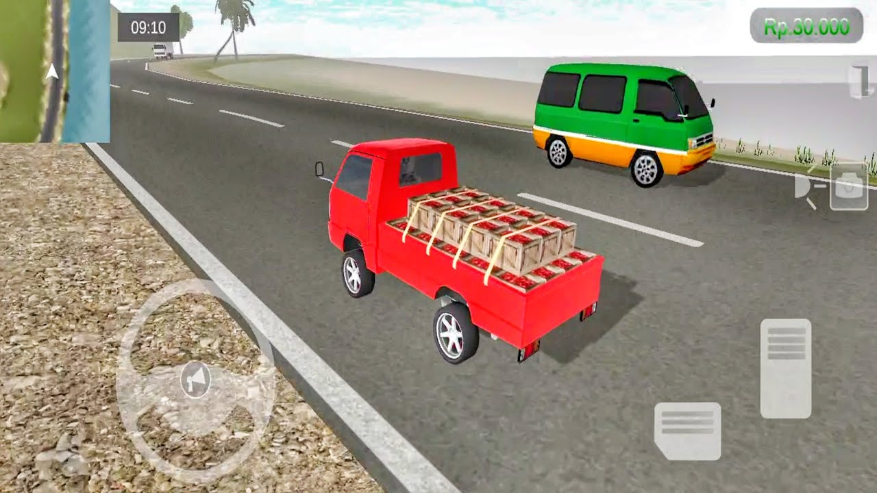 Pickup Carry Merah Bawa Muatan Cery Merah Super - MBU Pickup Simulator ...