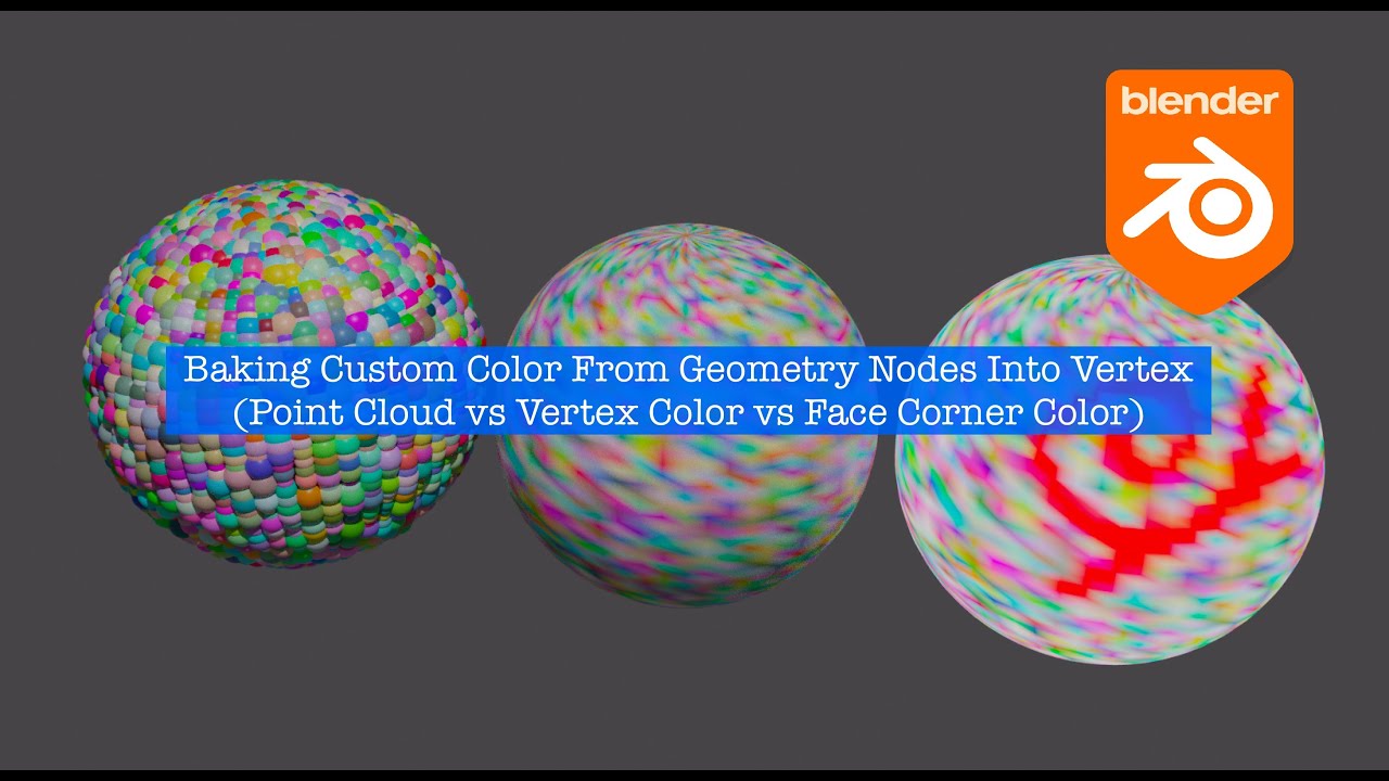 Livenoding Baking Custom Attribute Color From Geometry Nodes Into Vertex Color Youtube