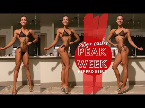 350g+ Carbs on PEAK WEEK | Daily Progress Photos | Bikini Prep | Natural Pro NFF Competitor