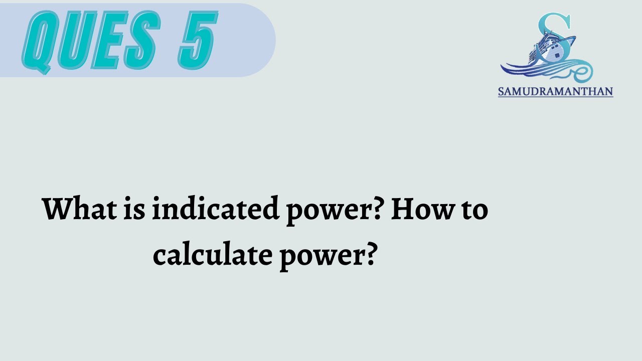 What is indicated power? How to calculate power? #marine_interview ...