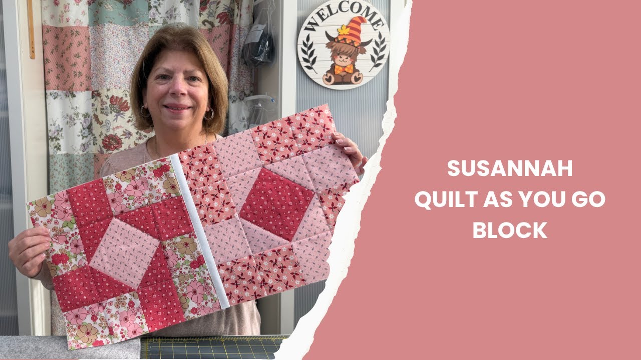 Traditional and Classic Susannah block in a Quilt As You Go - YouTube