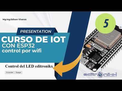 CONTROL de LED por WIFI con boton en HTML y WEBSERVER | curso IOT con ESP32 y ARDUINO (No5 ...
