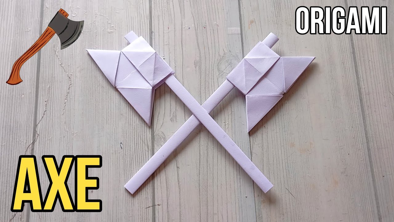 AXE ORIGAMI| HOW TO MAKE AXE CRAFT| STEP BY STEP FOLDING| #tutorial # ...