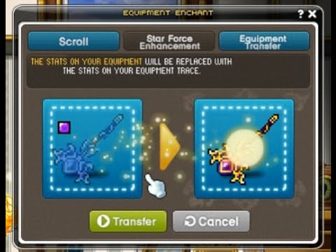 MapleStory Equipment Trace Stats Transfer - YouTube