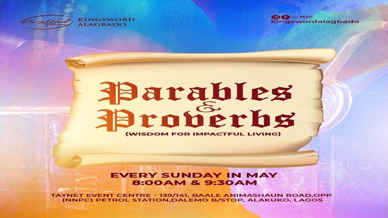 Parables and Proverbs/Thanksgiving Service - Pst Seun Duro-Ishola - YouTube