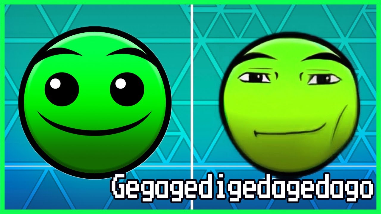 geometry dash Gegagedigedagedago difficulty faces - YouTube