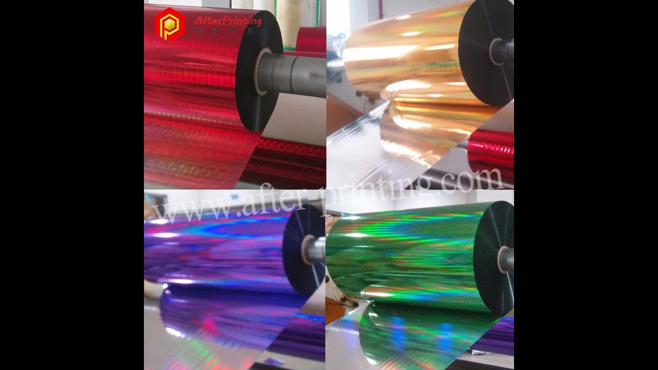 Patterns of Packaging Plastic Roll Holographic Film - YouTube