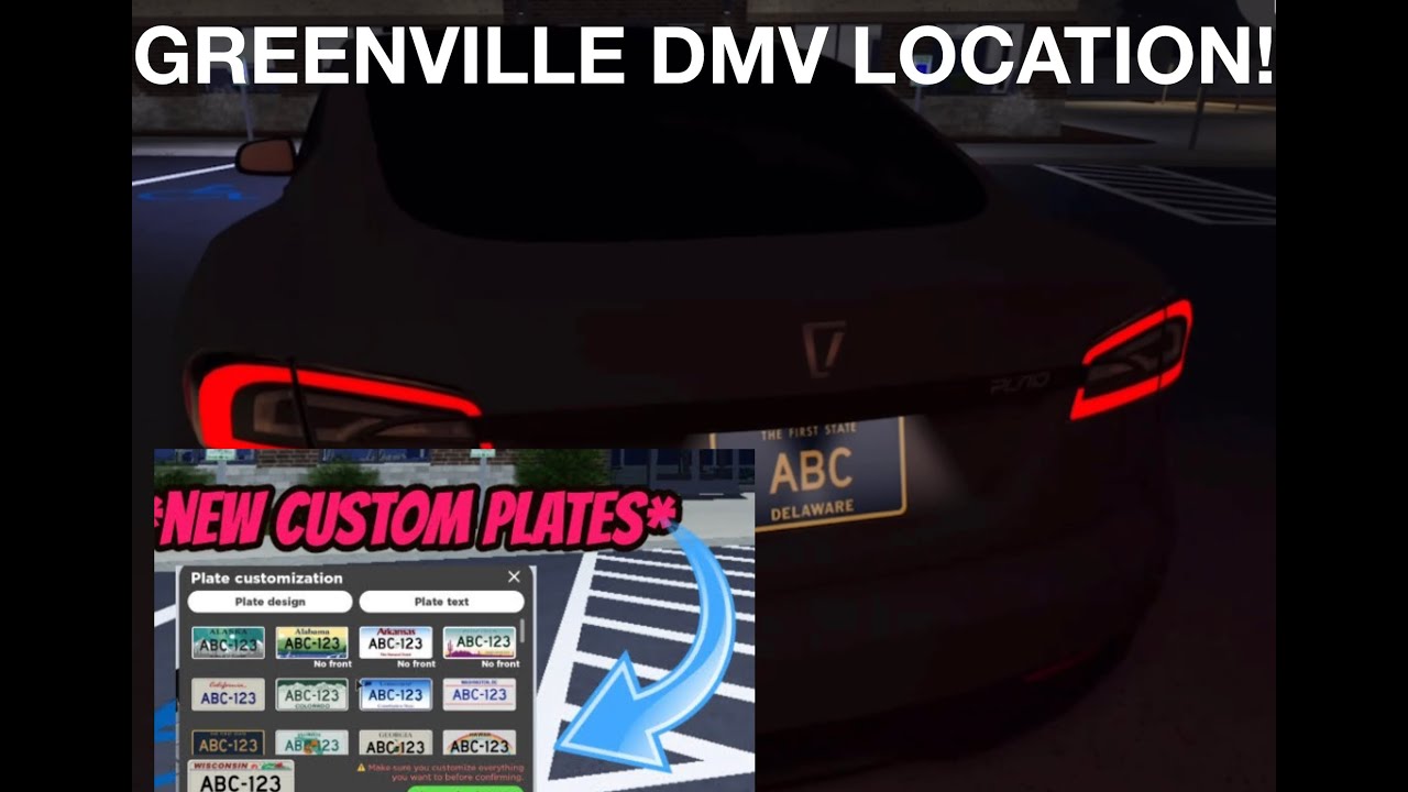 How to get custom number plate in Greenville-Location and Guide - YouTube