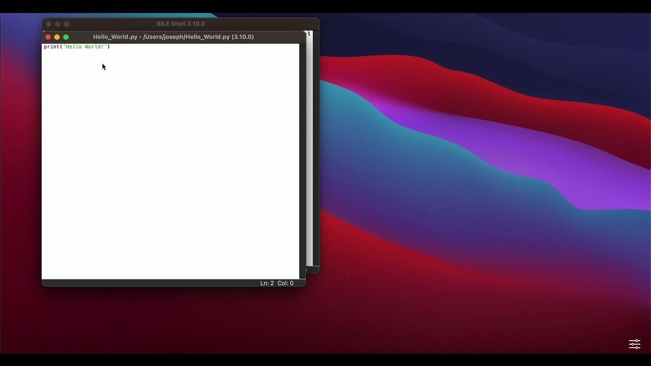 How to make/run your first Python script - YouTube
