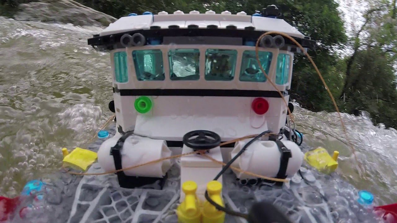 Lego Boat Faces Disaster Against Rogue Wave - YouTube
