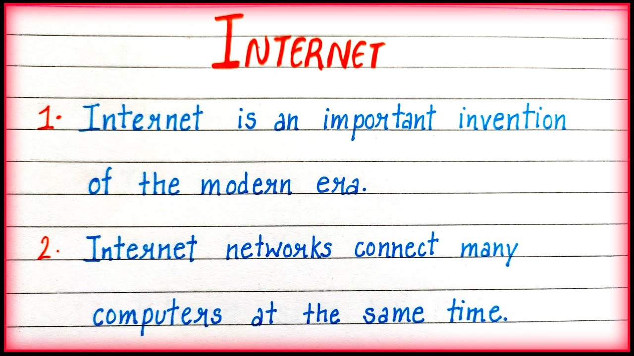 10 Lines on Internet in English| Internet Essay| Internet| - YouTube