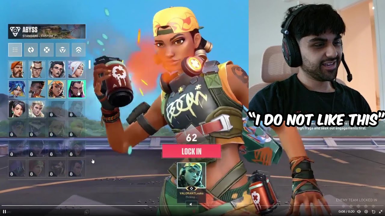 Chet Reacts To The *NEW* Agent Select Screen In Valorant - YouTube