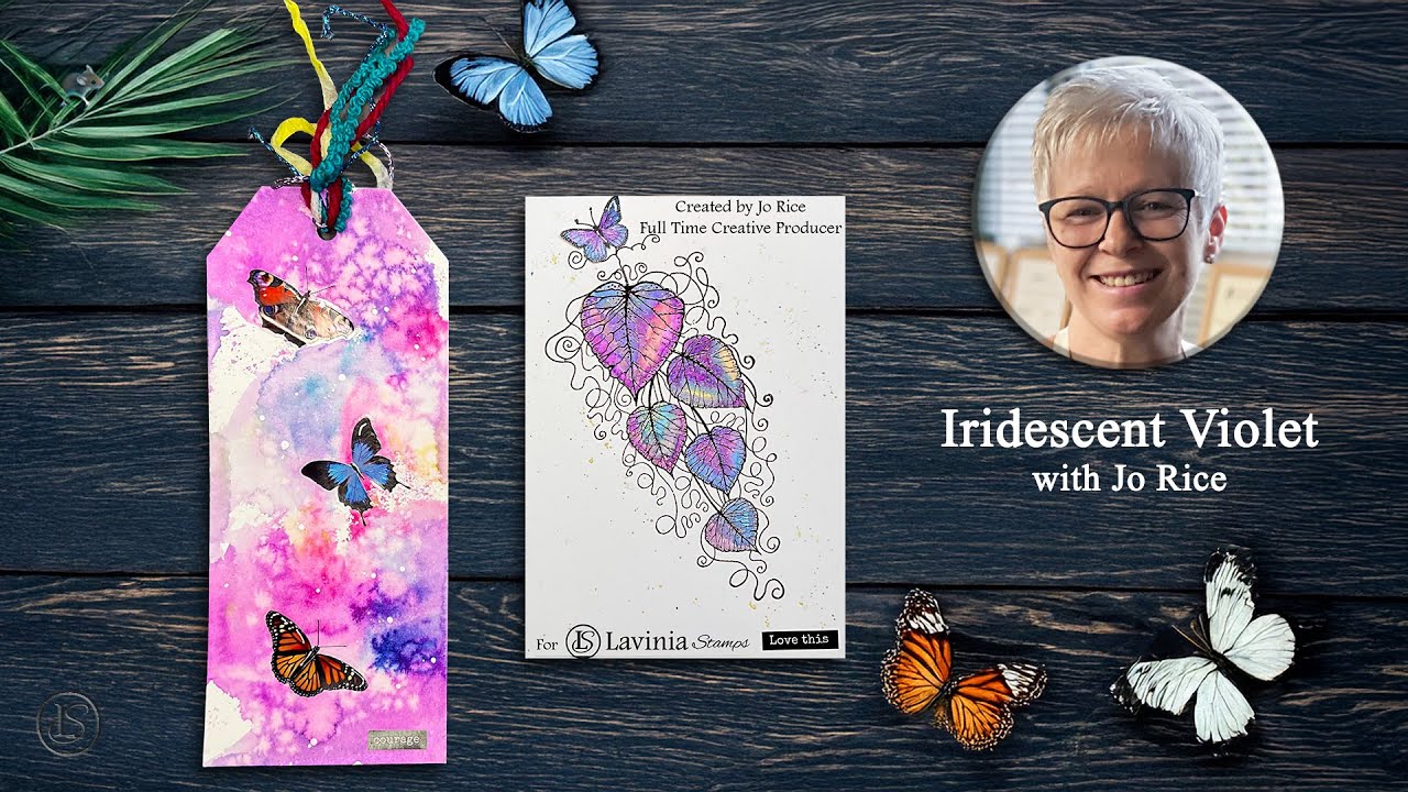 Iridescent Violet with Jo Rice - A Lavinia Stamps Tutorial - YouTube
