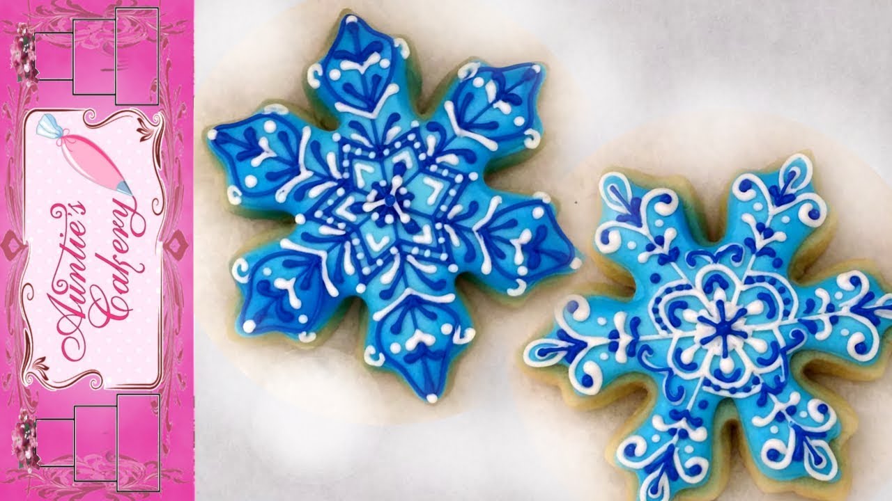 2 Absolutely Stunning Snowflake Cookies - YouTube