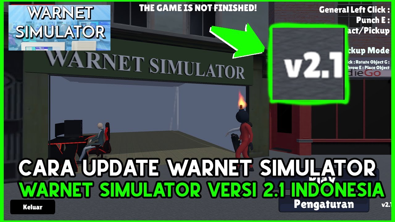 CARA UPDATE GAME WARNET SIMULATOR TERBARU V2.1 INDONESIA # ...