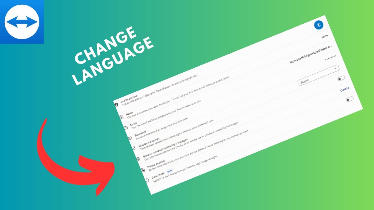 how to change teamviewer language - YouTube