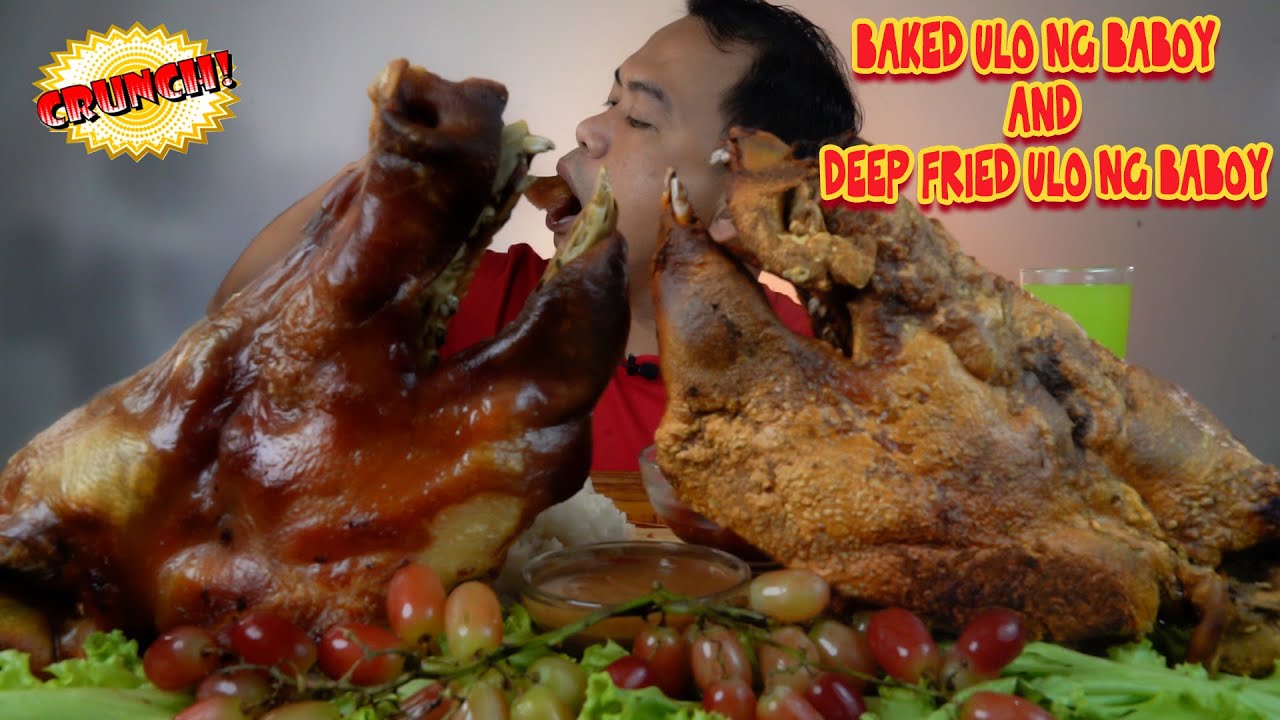 BAKED ULO NG BABOY (PIG HEAD ) | DEEP FRIED ULO NG BABOY (PIG HEAD ...