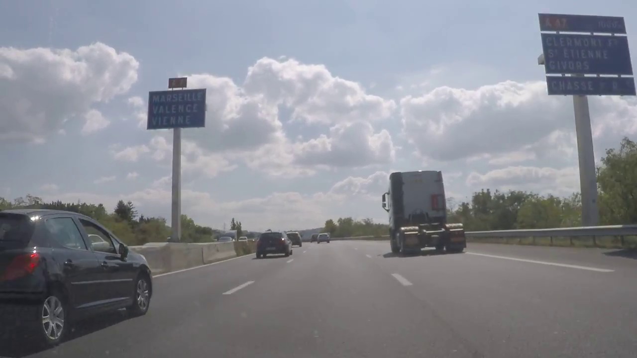 France by Autoroute - A7 South J8 for A46 and A47 - YouTube
