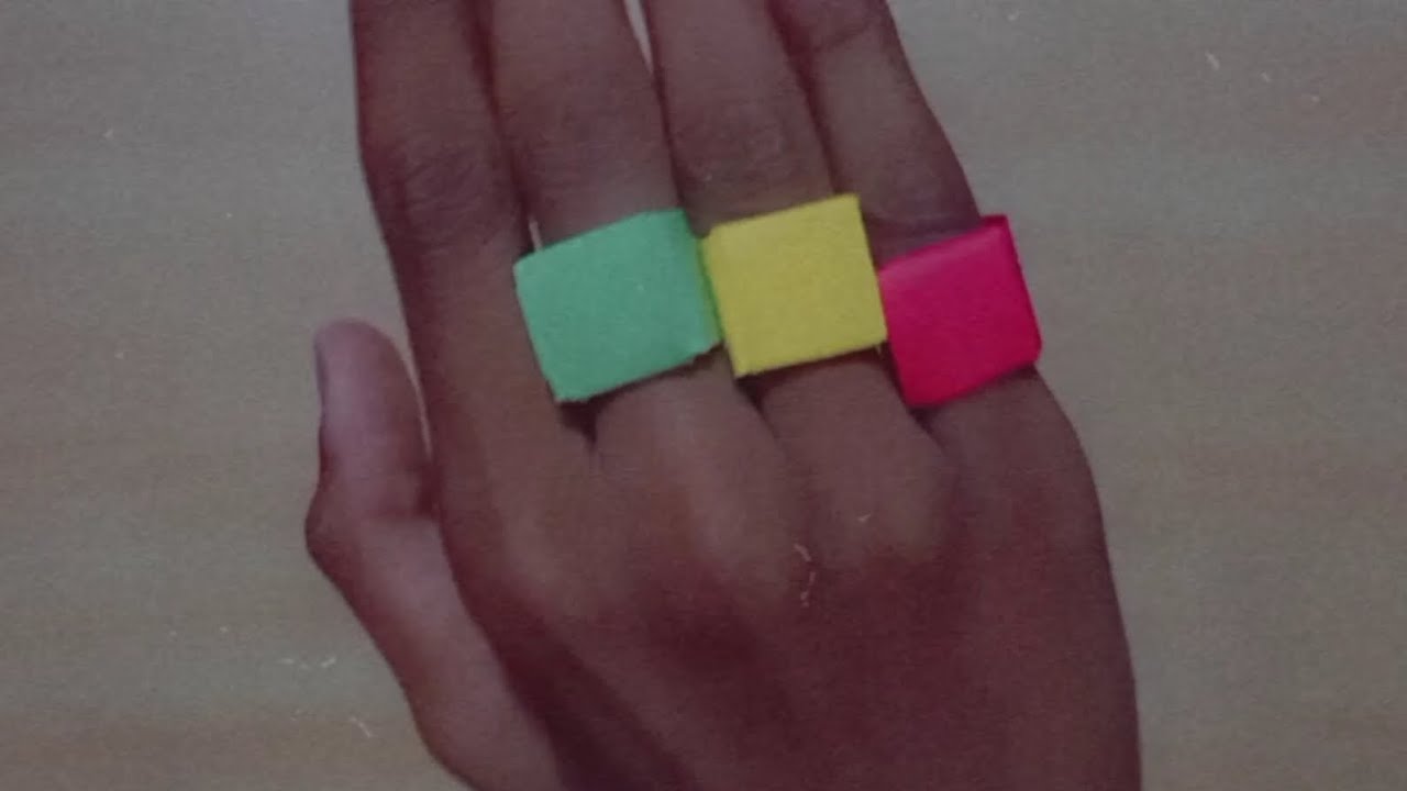 How to make a paper ring 💍| paper crafts | Origami paper ring | - YouTube