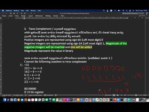 AL ICT English Medium 2s Complement and Floating Point Representation - YouTube