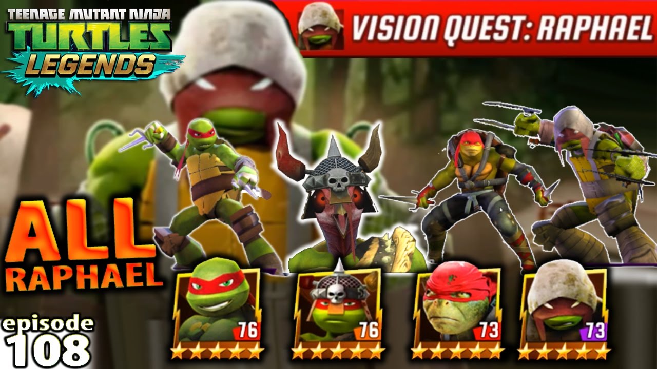 ALL Raphael (Ninja Turtles) in Vision Quest Challenge gameplay 2016 ...