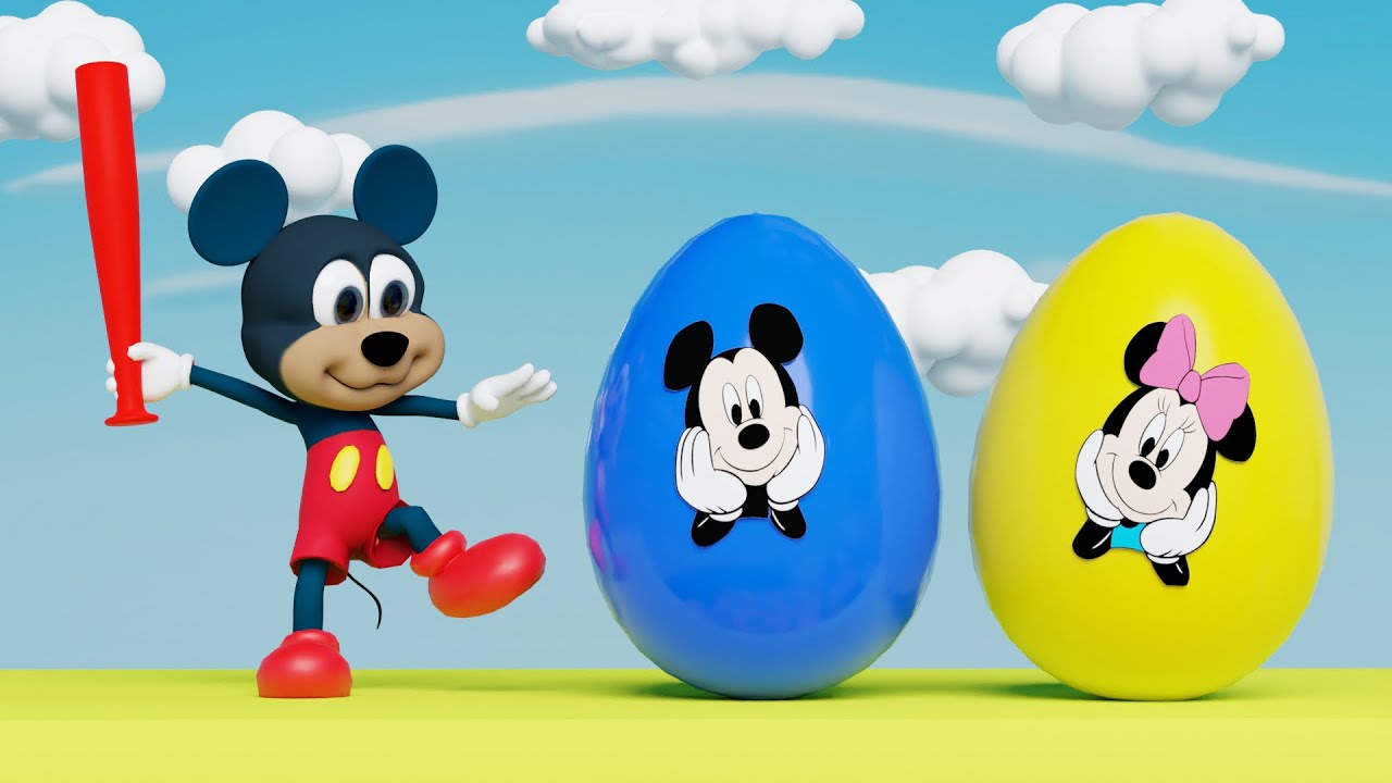 Mickey Mouse SURPRISE Eggs Reveal Hidden Rhymes for Kids - YouTube