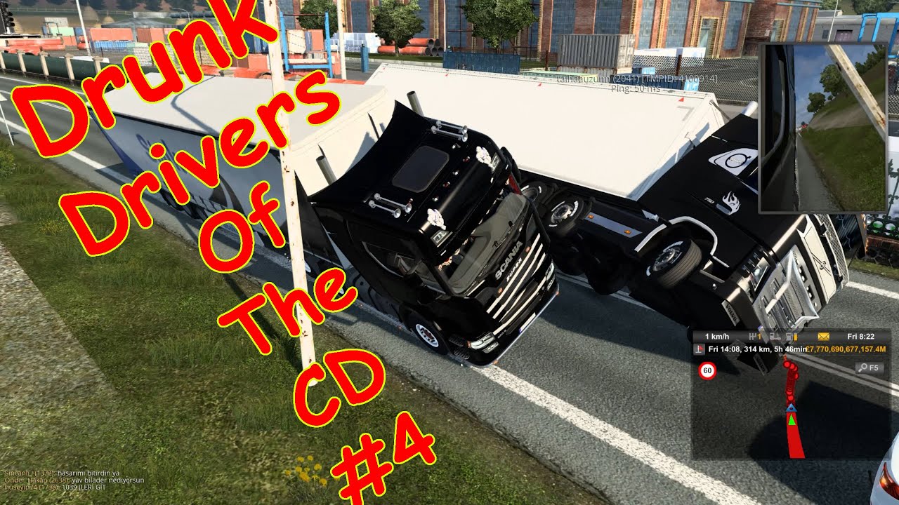 Drunk Drivers Of The CD #4 | Funny moments - ETS2 Multiplayer - YouTube