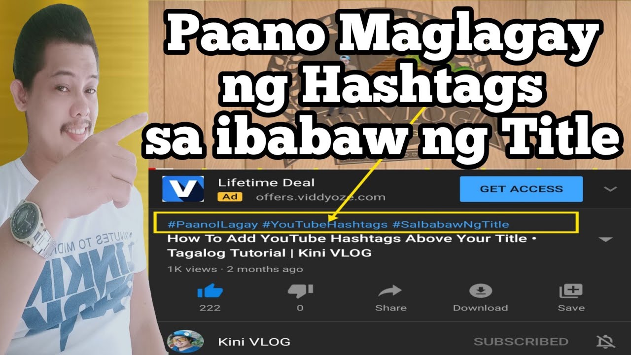 How To Add YouTube Hashtags Above Your Title • Tagalog Tutorial | Kini ...