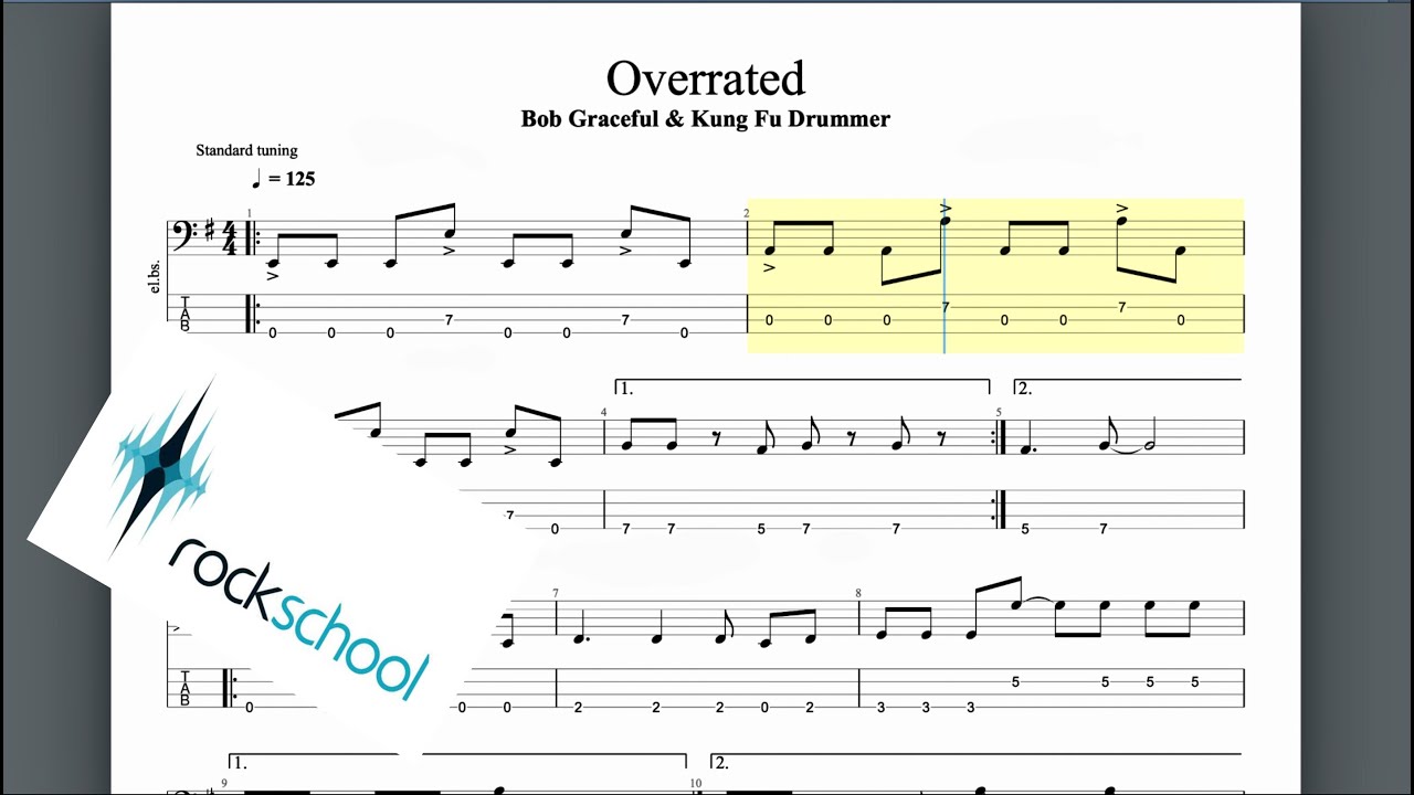 Overrated Rockschool Grade 3 Bass - YouTube