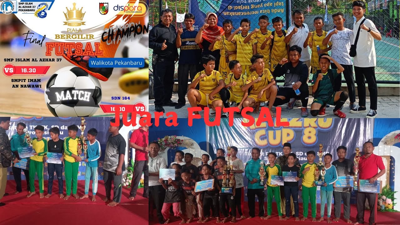 penyerahan hadiah pemenang futsal untuk juara 1 2 dan 3 - YouTube