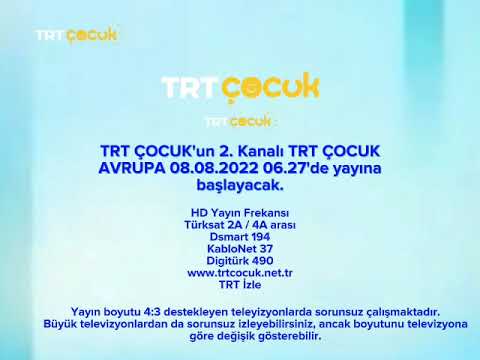 TRT ÇOCUK AVRUPA Açılış Anı 08.08.2022 06.27